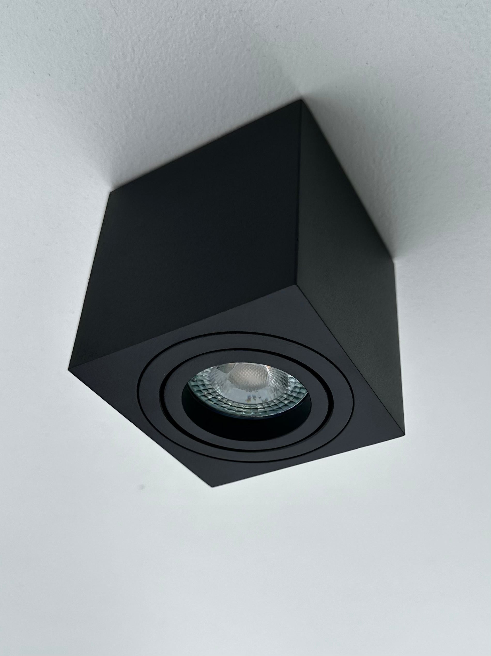 Faretto soffitto orientabile quadrato - Nero